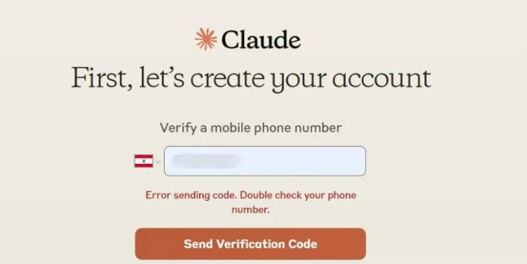 Fix Error Sending Code Double Check Your Phone Number In Claude Ai